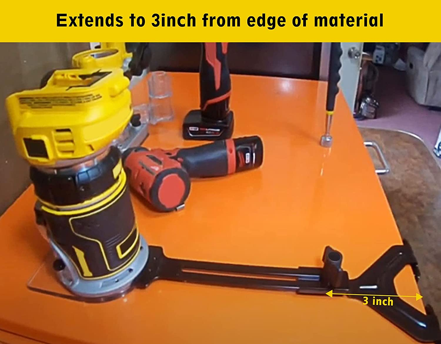 Router Edge Guide for Fixed Base Compact Router (DNP618), Straight Edge ...