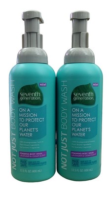 Lot of 2-Seventh Generation Body Wash Lavender and Cedarwood scent 13.5 ...