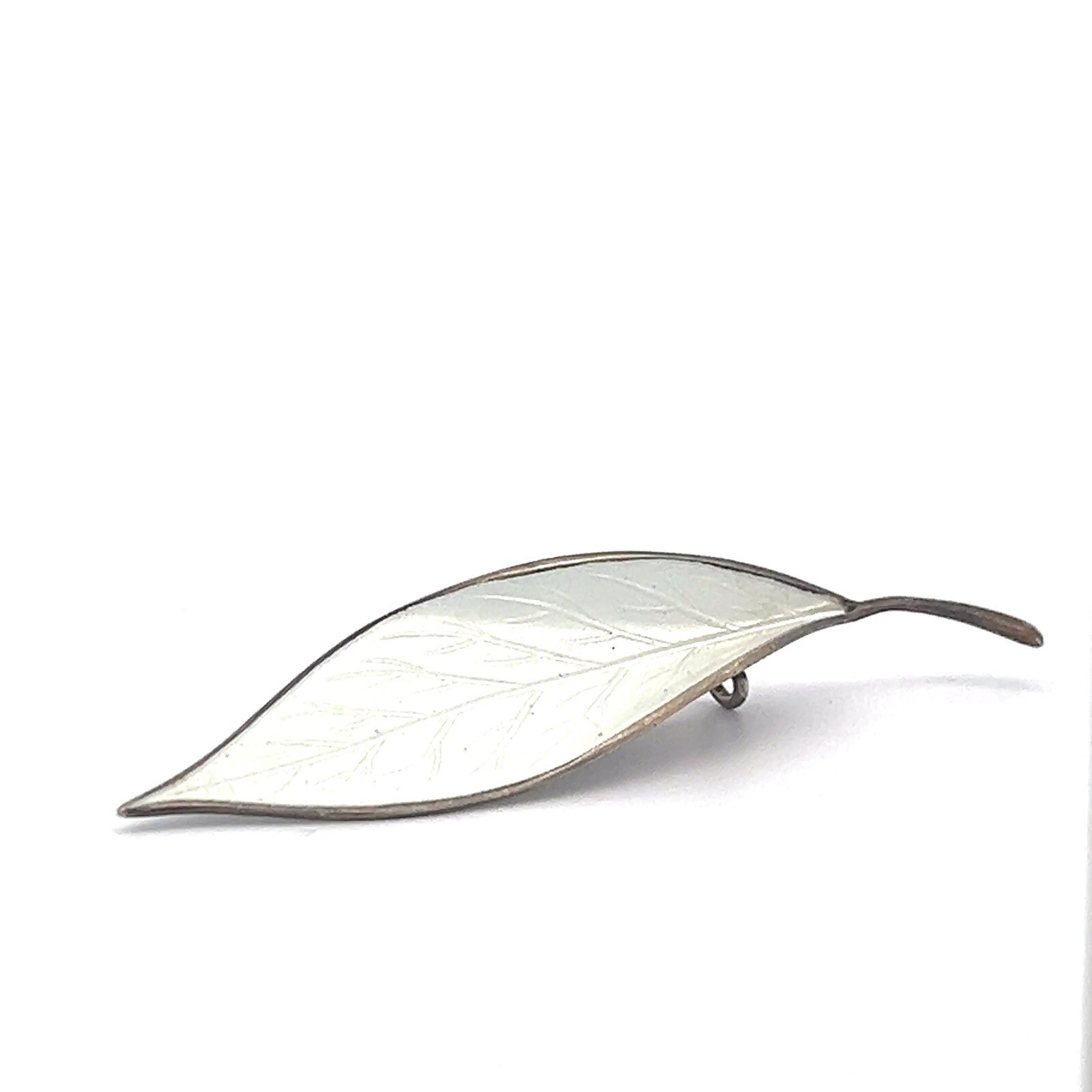 Antique Designer David Andersen Sterling Silver Leaf … - Gem