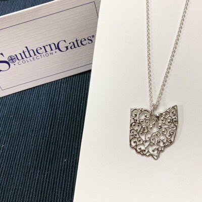 Southern Gates Ohio State Pendant Charm Sterling Silver C231 includes ...