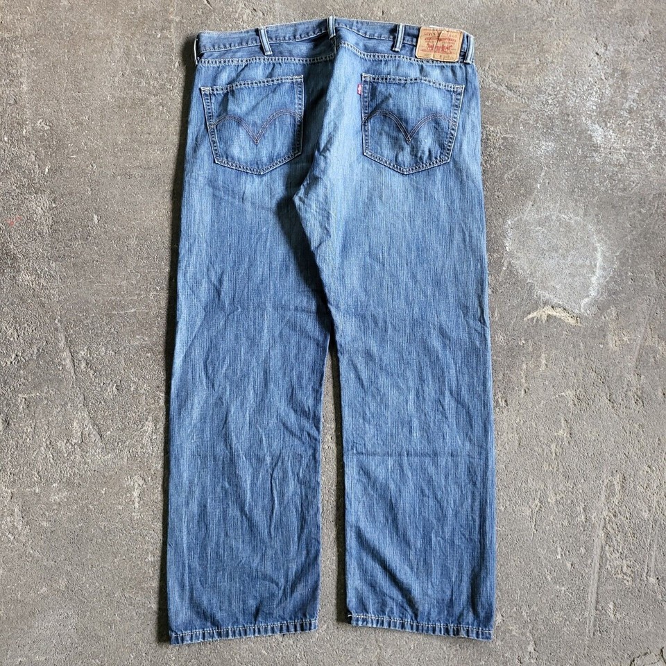 Levi's 505 Jeans Men's Size 40x29 Blue Pants Grunge Faded Work Denim ...