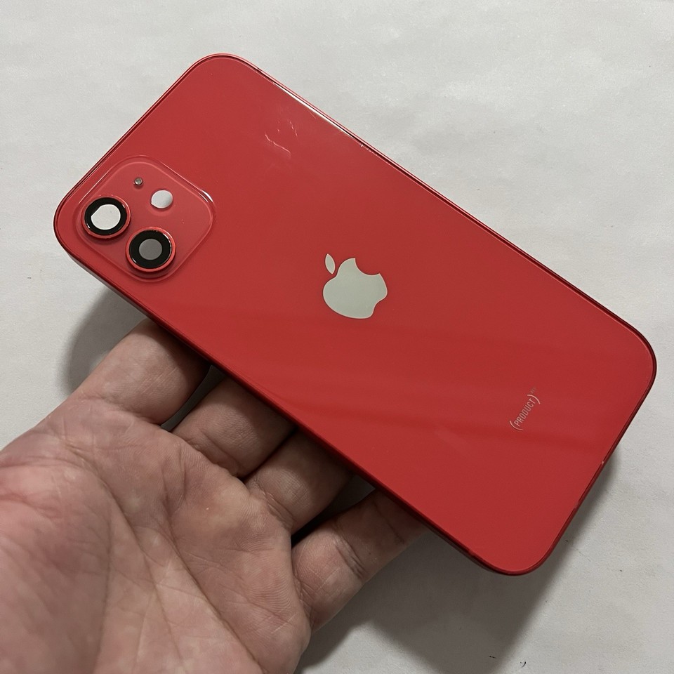 Original Back Glass Housing Cover Frame Replacement For iPhone 12 Red ...