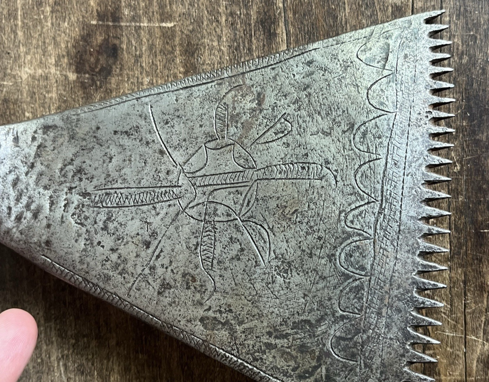 Antique Wrought Iron Dough Scraper Incised Decorated Tool Circa 1775 ...