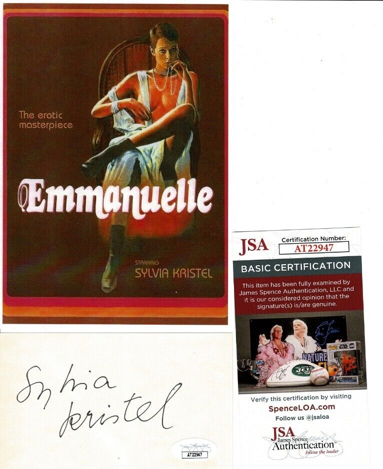 SYLVIA KRISTEL (1952-2012) SIGNED 3X5 CARD "EMMANUELLE" JSA COA | eBay