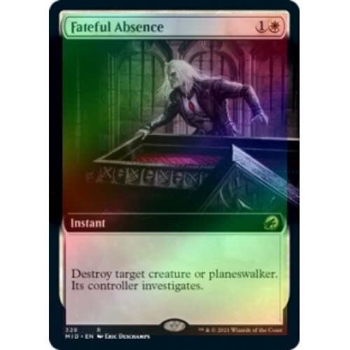 Foil Fateful Absence (extended Art) M/NM Magic MTG Innistrad: Midnight ...