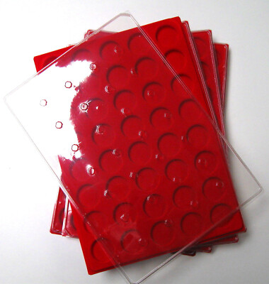 C2 - PLATEAU 40 CASES RONDES VELOURS ROUGES + COUVERCLE PAR 10 | eBay