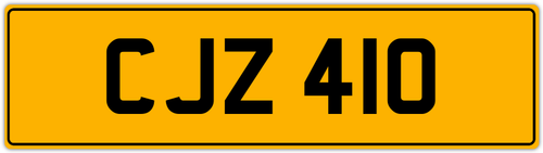 CJ 3X3 DATELESS PRIVATE NUMBER PLATE CAM COL CHRIS CHAS CHARLIE CAL CON ...