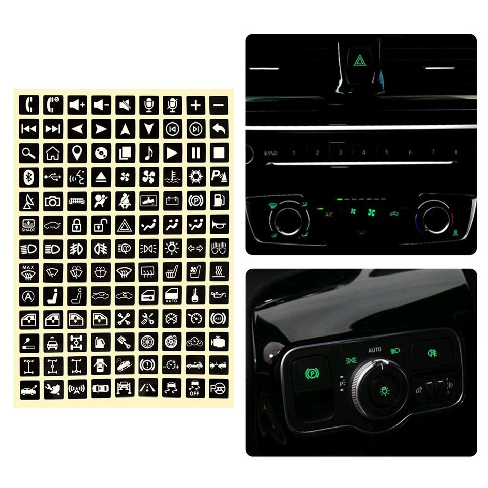 1X Luminous Sticker Parts Car Panel Button Rocker Switch Label Decal ...