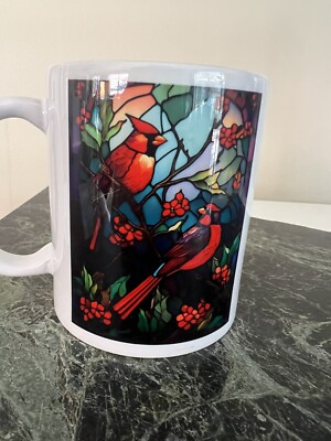 Cardinal Stained Glass Ceramic Mug 11oz Coffee mug cup | eBay