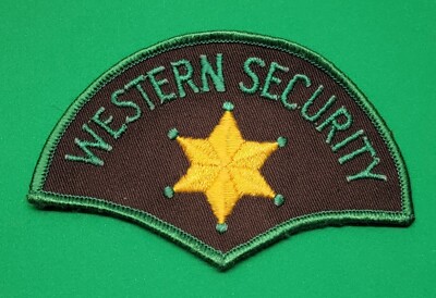 WESTERN SECURITY BADGE PATCH VINTAGE (RARE FIND) POLICE SHERIFF STAR | eBay