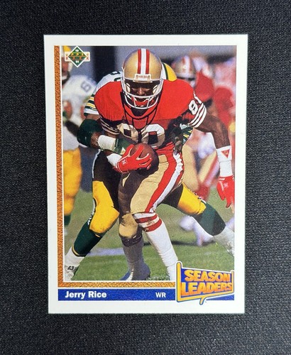 1991 Upper Deck Jerry Rice #402 Leaders Football Card San Francisco ...