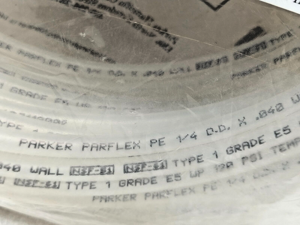 PARKER E-43-0100 POLYETHYLENE TUBING 1/4" X 0.040 WALL 100 FT | eBay
