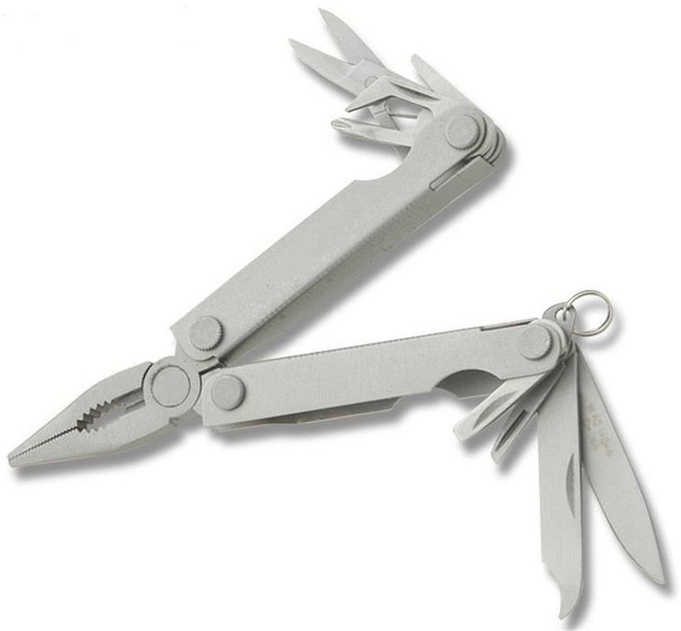 12 in 1 Mini Folding Multi Function S/ Steel Tool Pliers Compact Pocket ...