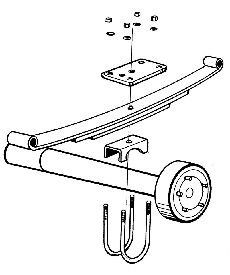 1953-56 Ford F-100 F100 Truck 4" Drop Rear Axle Flip Conversion ...