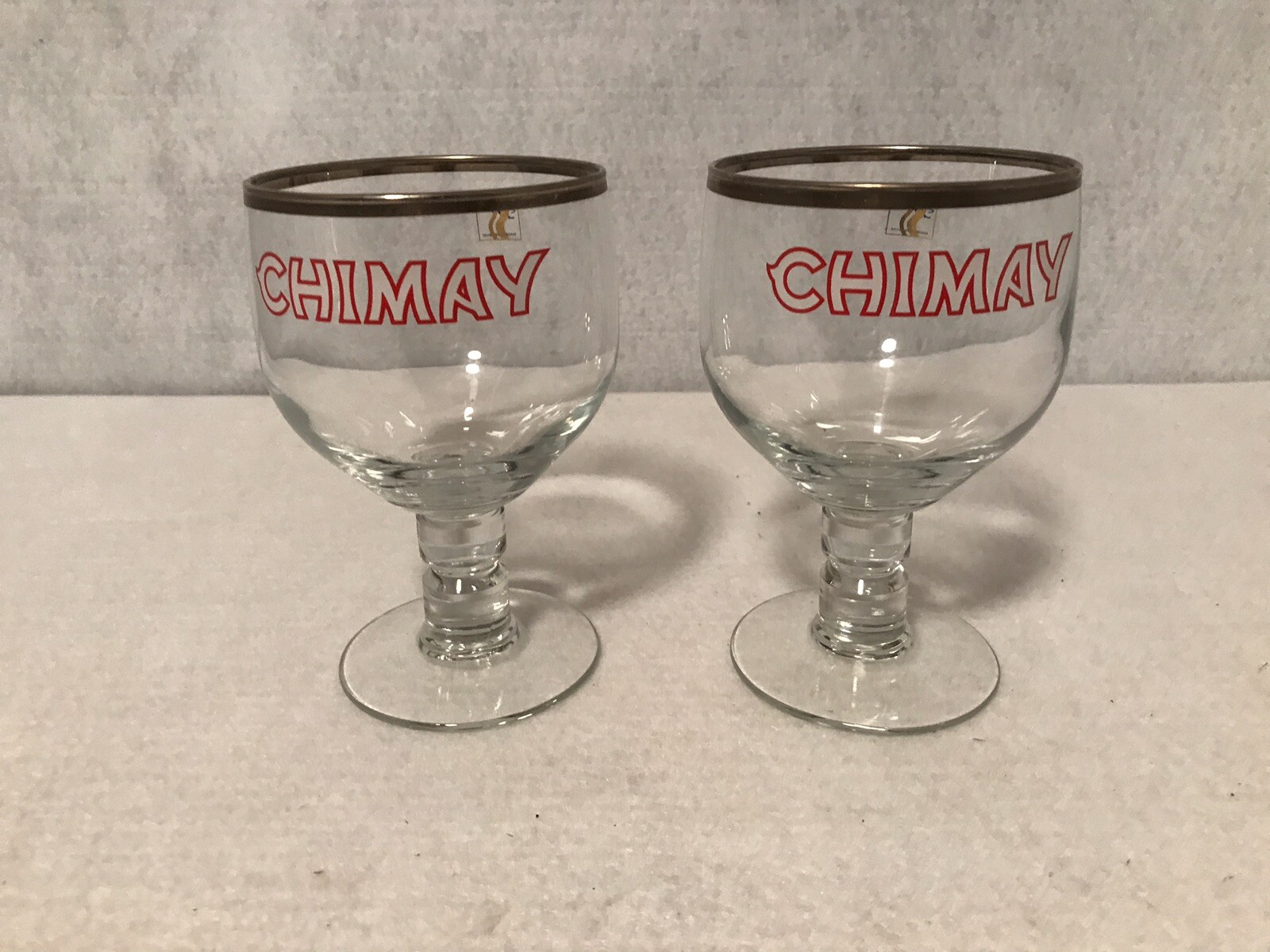 Chimay Beer Glass Chalice Stemmed 16 oz Durobor Glasses Belgium Set of ...