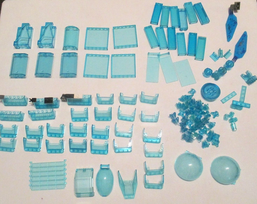 LEGO BULK LOT TRANS LIGHT BLUE WINDSCREENS WALLS AND MORE | eBay