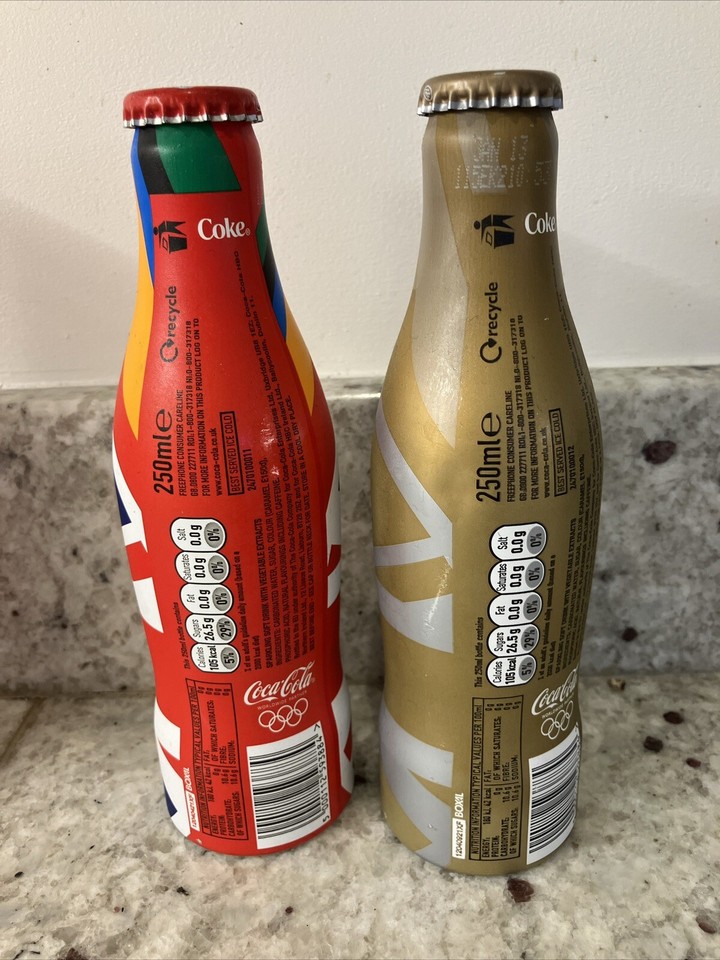 2 OLYMPIC ALUMINIUM COCA COLA BOTTLES NEW UNOPENED | eBay UK