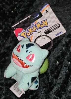 Tomy Pokemon Bulbasaur Plush Toy Backpack Clip Key Chain 3" Soft Plush ...
