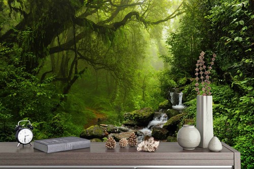 3D Forest Stream Wallpaper Wall Mural Removable Self-adhesive ...