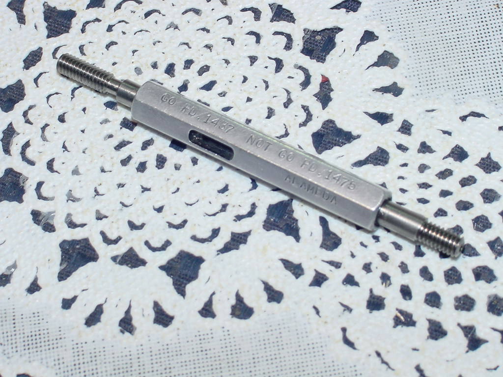 Alameda .164-32 UNC-2B Thread Plug Gage GO PD .1437 NOGO PD .1475 | eBay