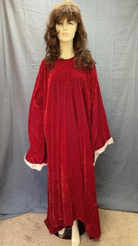 Red crushed velvet satin lined wizard robe - adult one size | eBay