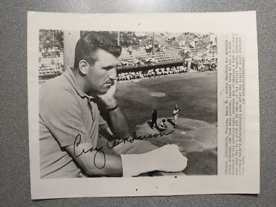 CRAIG ANDERSON 1962 METS SIGNED AUTOGRAPHED ORIGINAL VINTAGE 1964 ...