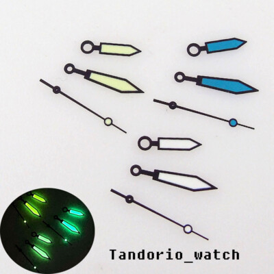 White Sword watch Hands Set Green Luminous For ETA 2824 2836 Movement ...