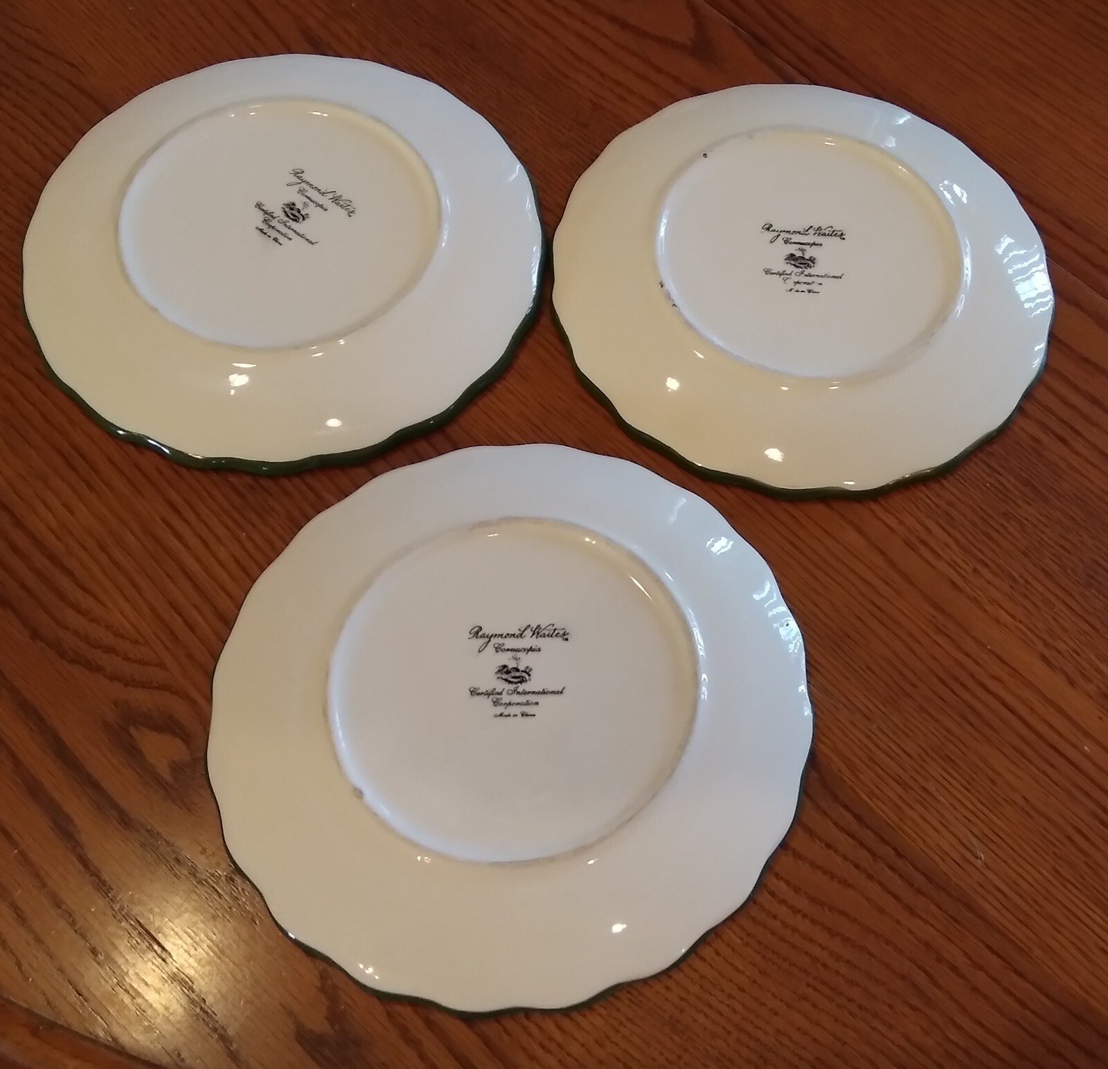 Set of 3 Raymond Waites CIC Cornucopia Fruit Ceramic Dinner Plates 11 ...