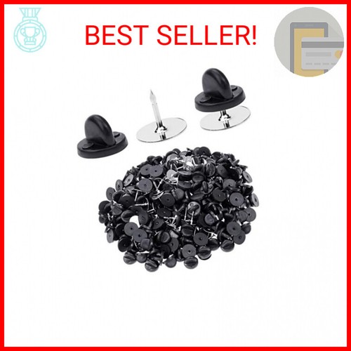 400pcs PVC Rubber Pin Backs Heliltd Butterfly Clutch Pins Tie Tacks ...