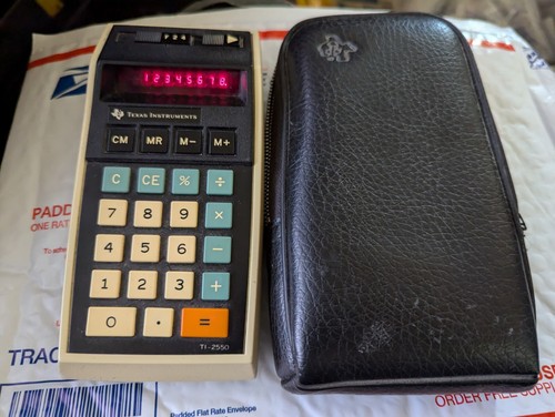Texas Instruments LED TI 2550 Electronic Calculator With Case and ...