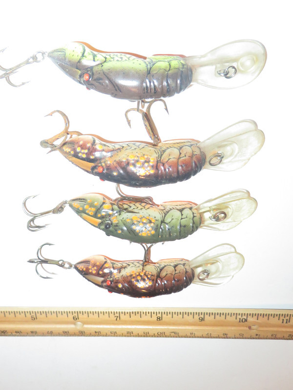 Lot of 4 Rebel Craw Crawdad Crayfish Crankbait Lures - Brown Orange | eBay