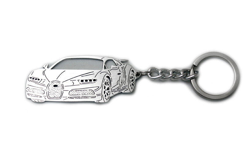 Keychain fit Bugatti Chiron Car Design Steel Keyring Auto Porte-Clés ...