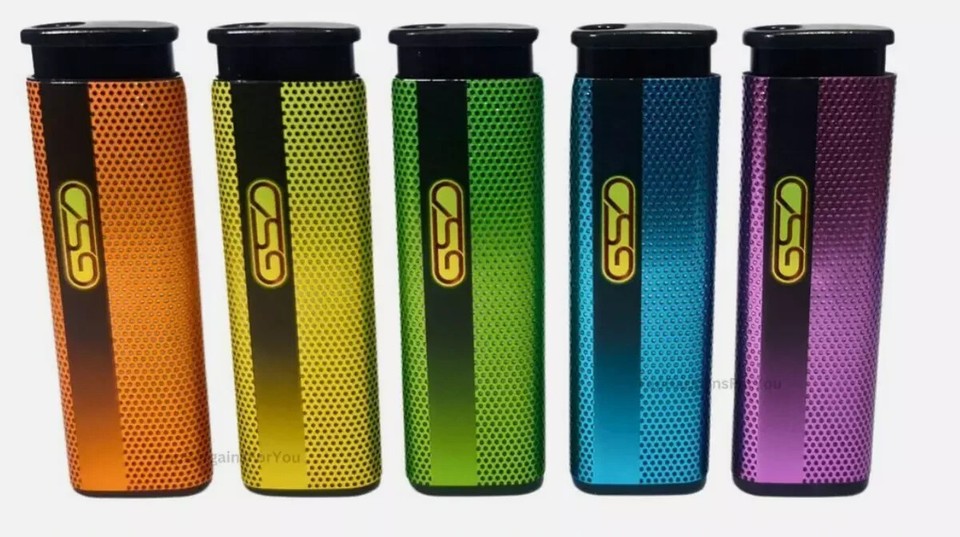 GSD Windproof Lighters Metallic Touch Jet Slim Design Set Gas ...