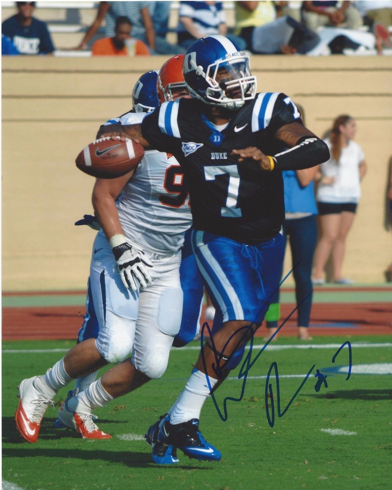 DUKE BLUE DEVILS ANTHONY BOONE SIGNED 8X10 PHOTO A W/COA 2015 NFL DRAFT ...