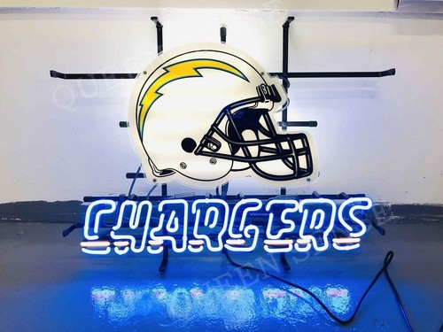 Los Angeles Chargers Helmet 24"x20" Neon Sign Light Lamp HD Vivid ...