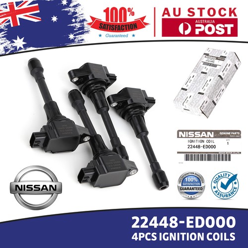 4x OEM Nissan Ignition Coil X-trail T31 Xtrail Dualis J10 2.0L 2.5L ...
