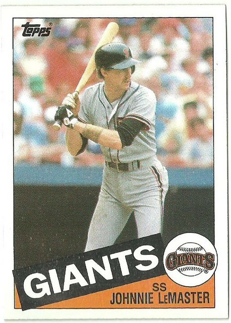 1985 Topps - #772 Johnnie LeMaster for sale online | eBay