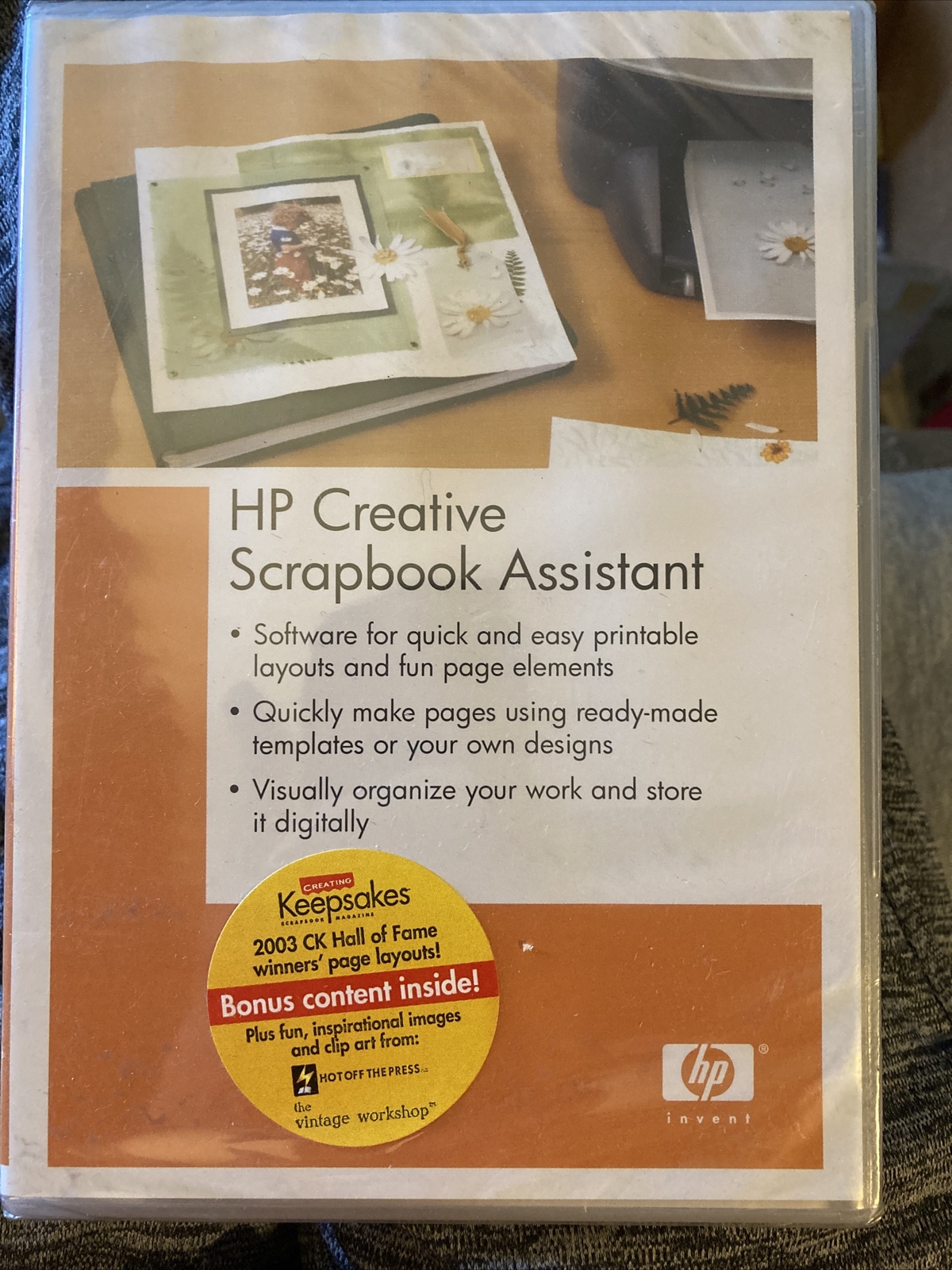 HP Creative Scrapbook Assistant Digital Software CD windows Mac ...