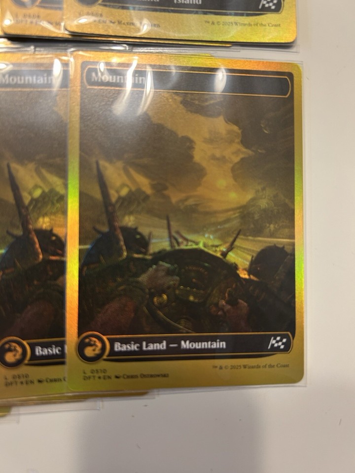MTG Aetherdrift Basic Lands First-Place Foil x50 Full Art Set of 10 ...