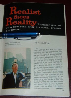 1965 TV ARTICLE~HERBERT BRODKIN~TV PRODUCER DRAMAS on SOCIAL ISSUES PLAYHOUSE 90 | eBay