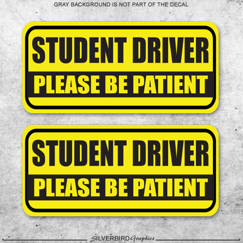 Student driver sticker decal warning vinyl caution teen driver student ...