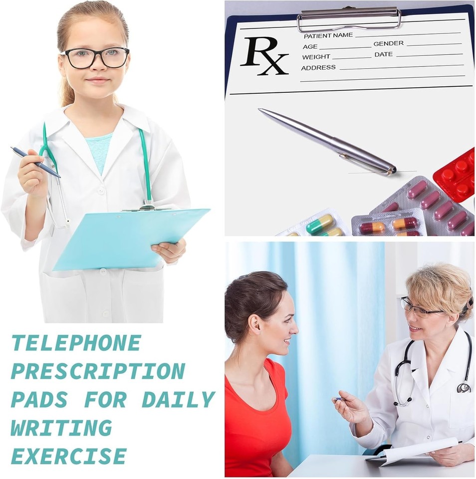 10 Pack Prescription Pad for Doctor Pharmacist Rx Notepad 100 Sheets ...