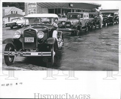 1968 Press Photo Model A Fords on their way to the Model A Ford Club of ...