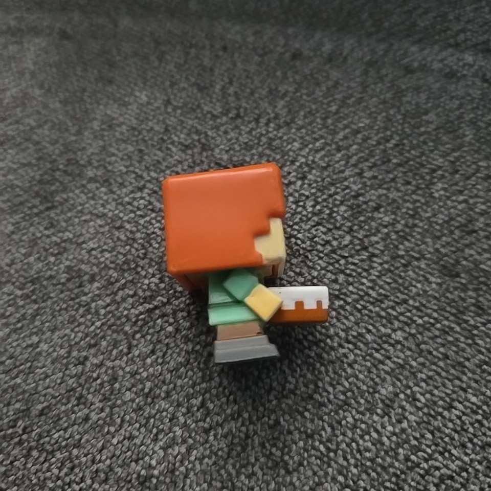 Minecraft Mini Figures Alex Eating Cake, Steve With Bow And Steve With ...