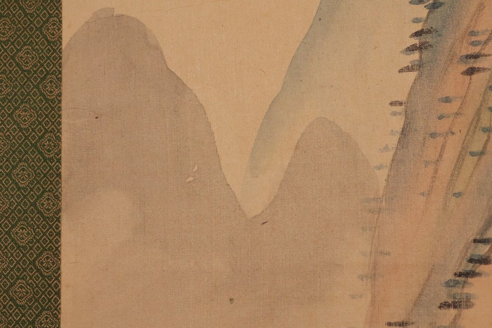 Japanese Hanging Scroll Hand Painted 'Landscape' KAKEJIKU Edo Era By ...