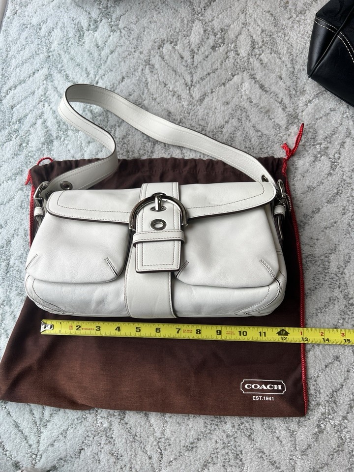 Coach 9434 White Leather Soho Shoulder Bag, Purse Vintage, Excellent ...