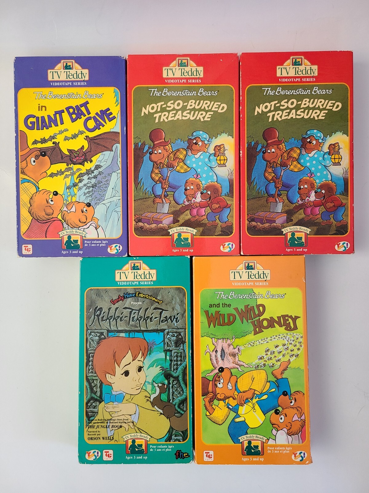TV Teddy Interactive VHS Tapes! Teddy Ruxpin Berenstain Bears, Rikki ...
