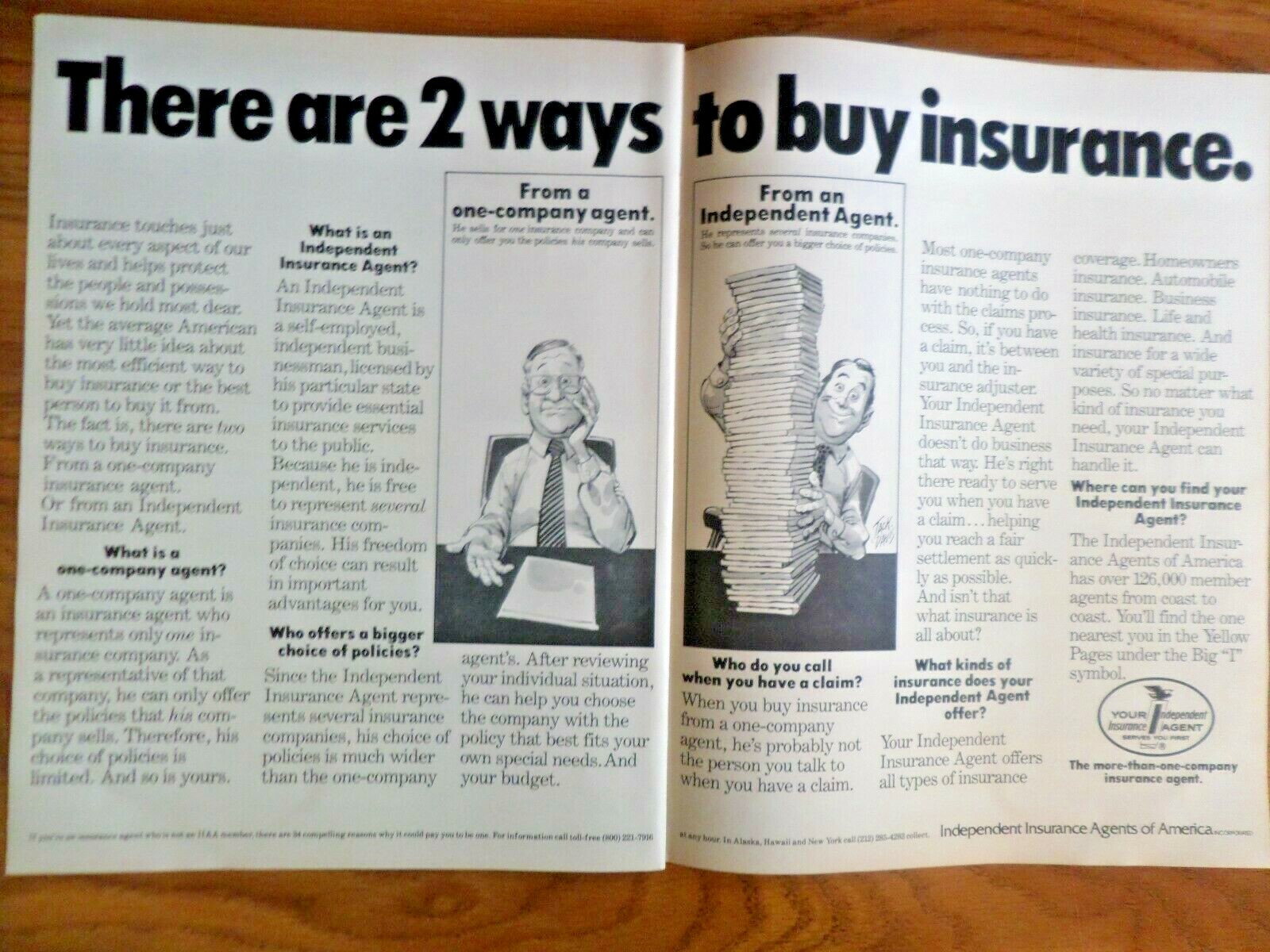 1981 Independent Insurance Agent Ad There are 2 Ways to Buy Insurance ...