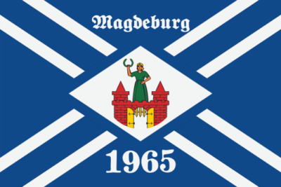 Fahne Flagge Magdeburg 1965 80 x 120 cm Bootsflagge Premiumqualität ...