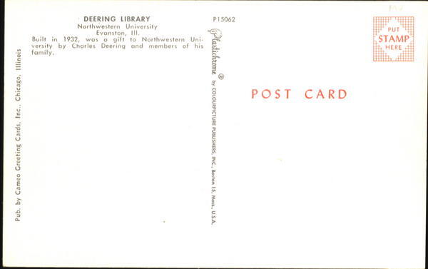 Evanston,IL Deering Library,Northwestern University Cook County ...
